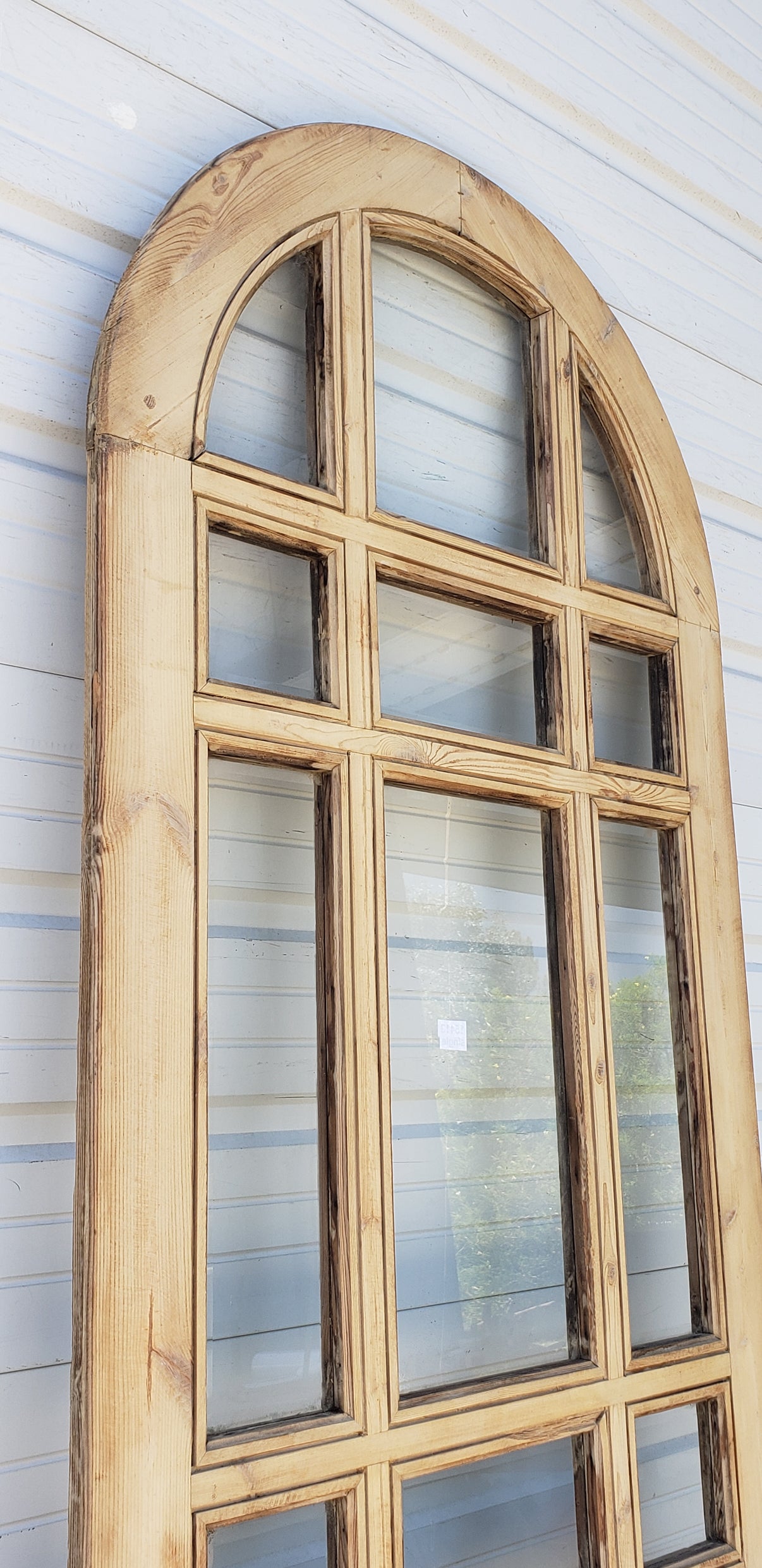 Single Washed Antique Arched Wood Door/Window w/21 Lites – Antiquities ...