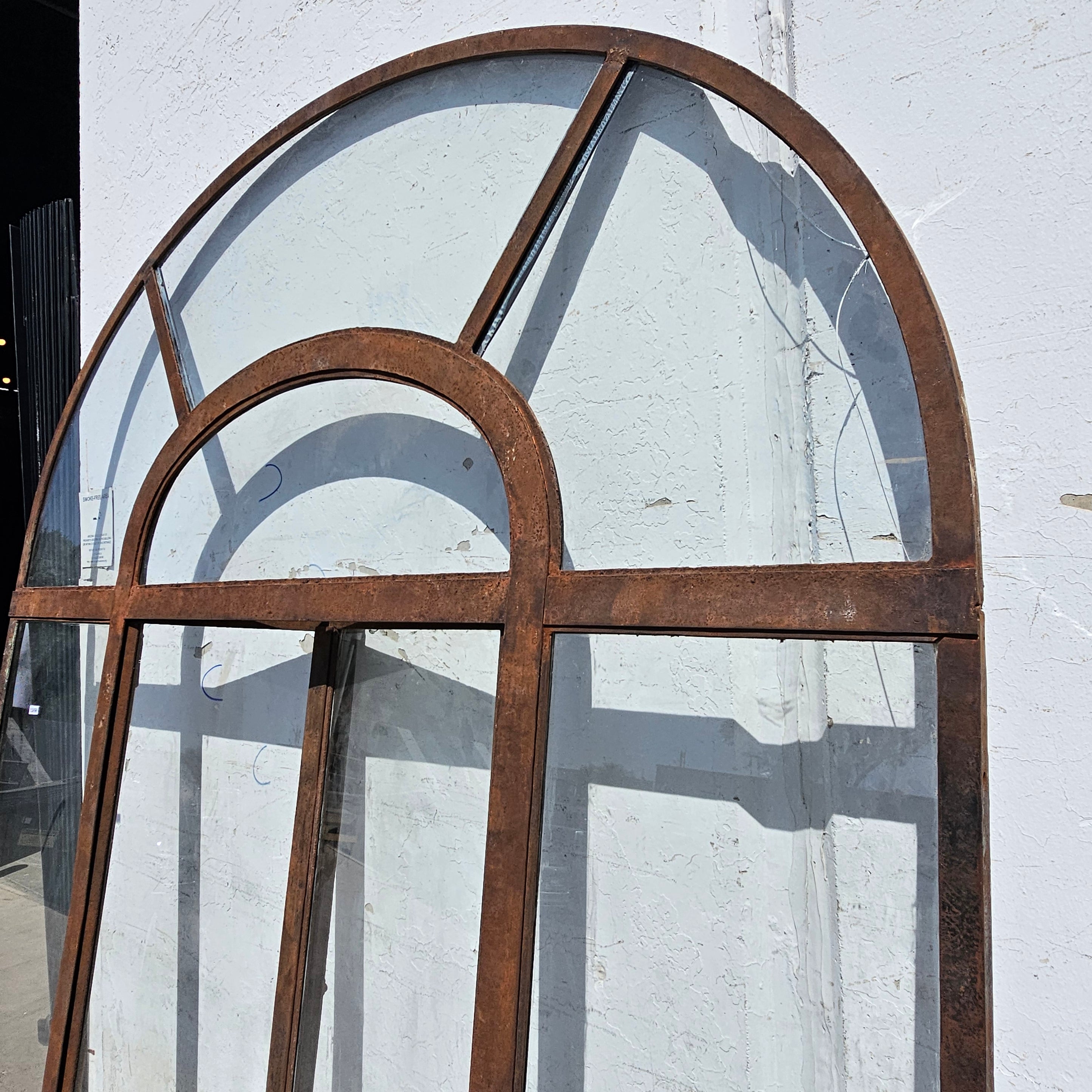 Iron Arched Window w/8 Panes - – Antiquities Warehouse