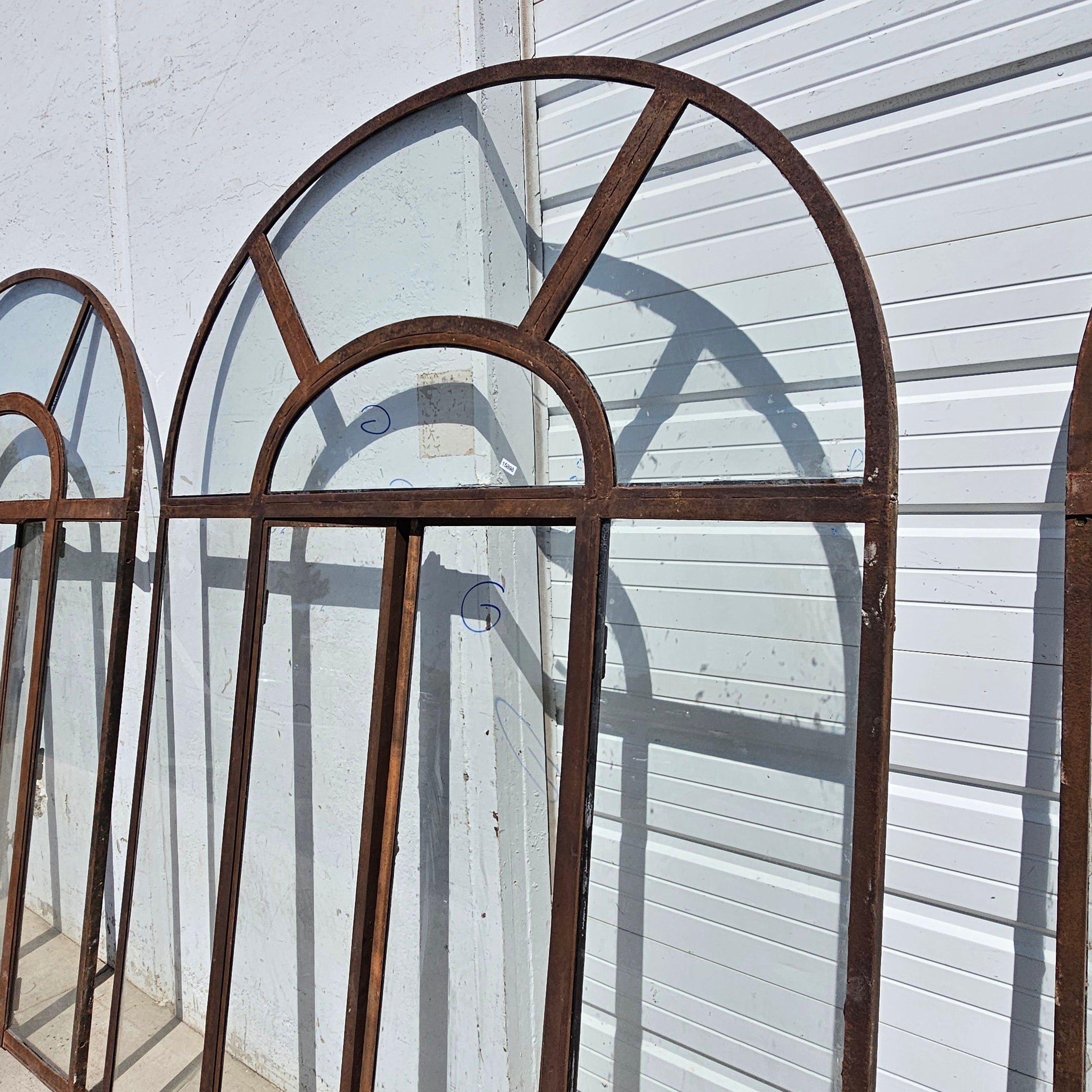 Iron Arched Window w/8 Panes - – Antiquities Warehouse