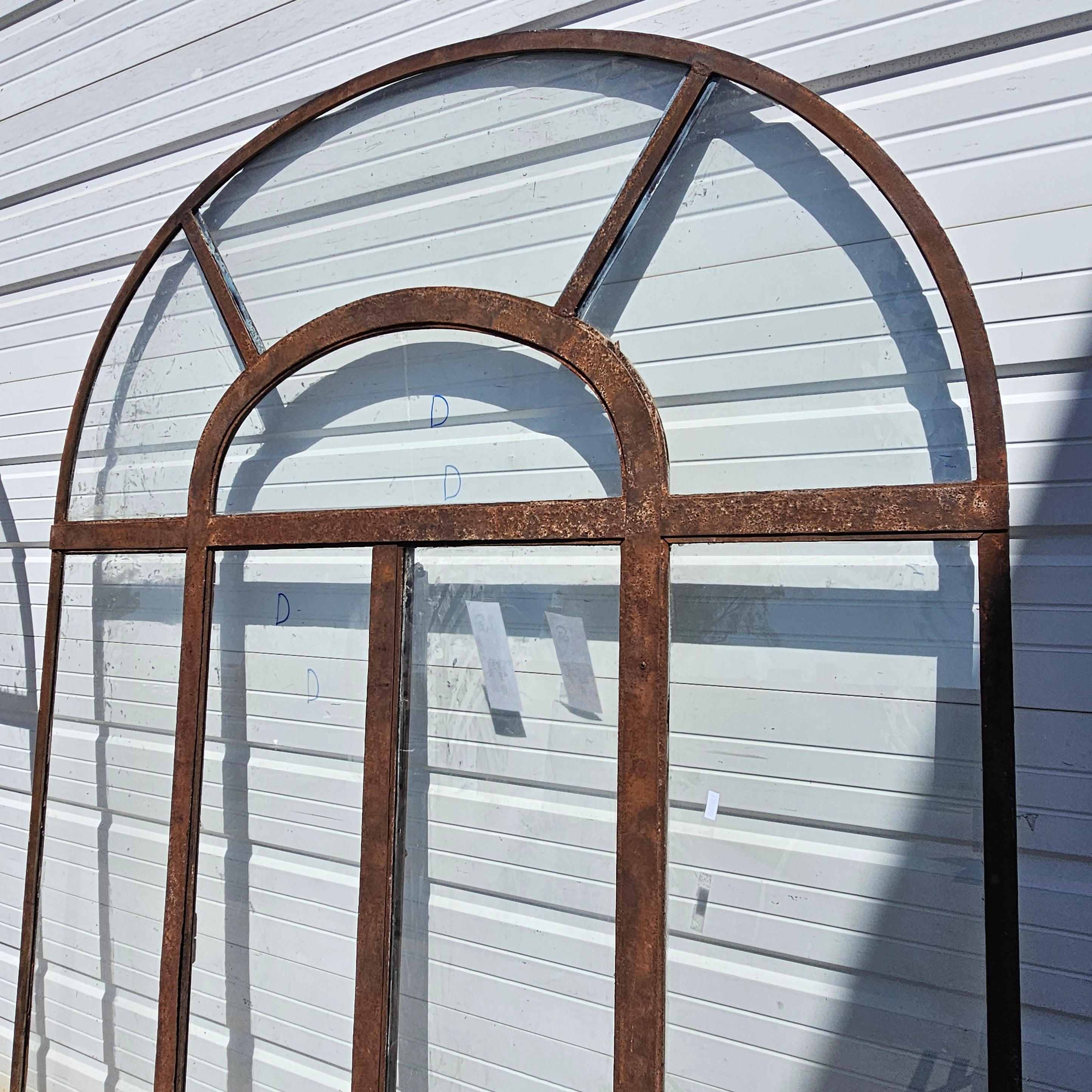 Iron Arched Window w/8 Panes - – Antiquities Warehouse