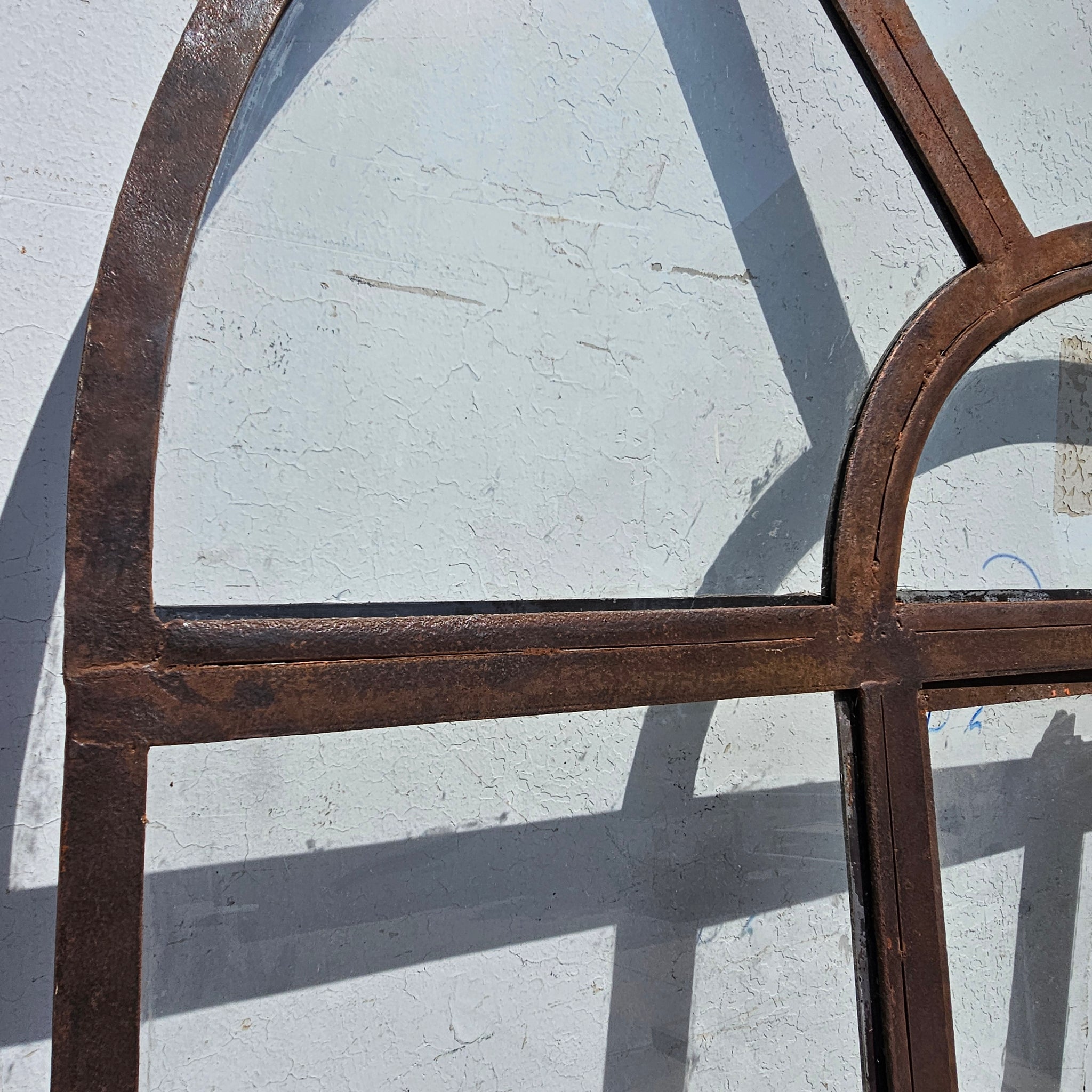 Iron Arched Window w/8 Panes - – Antiquities Warehouse