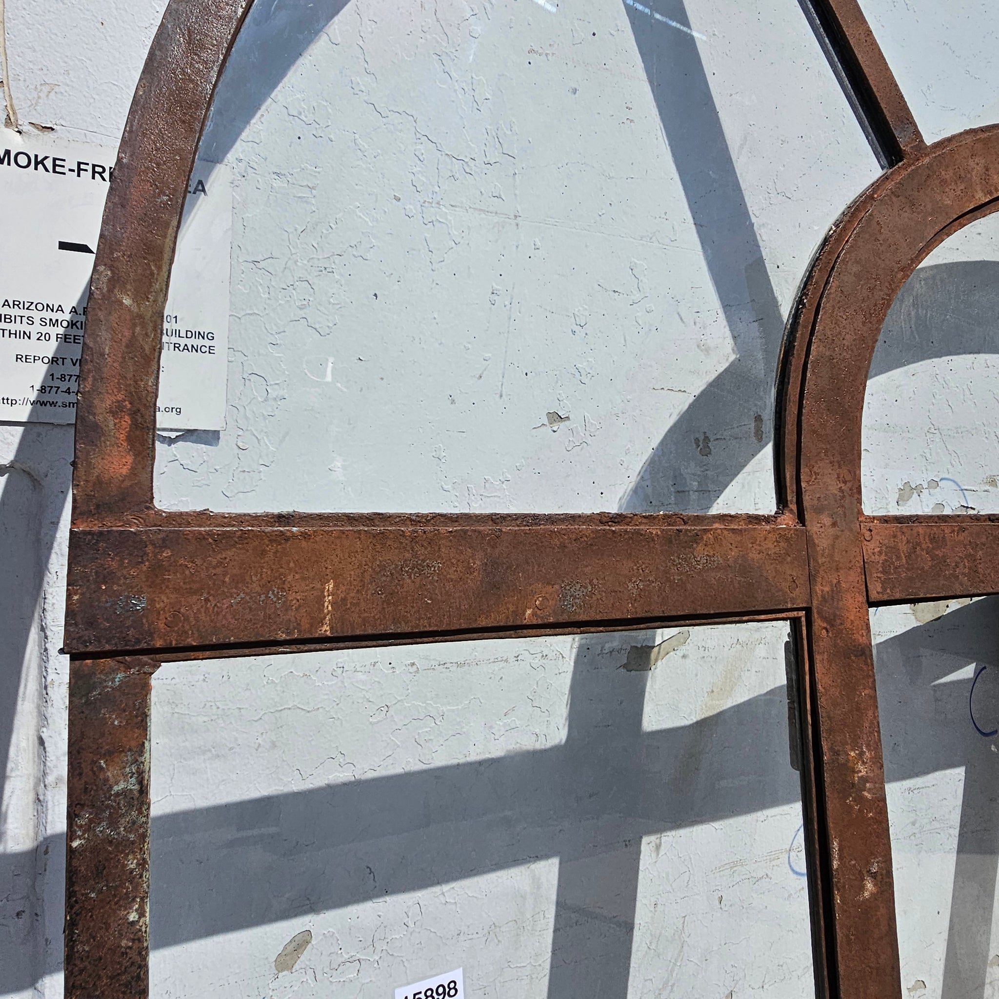 Iron Arched Window w/8 Panes - – Antiquities Warehouse