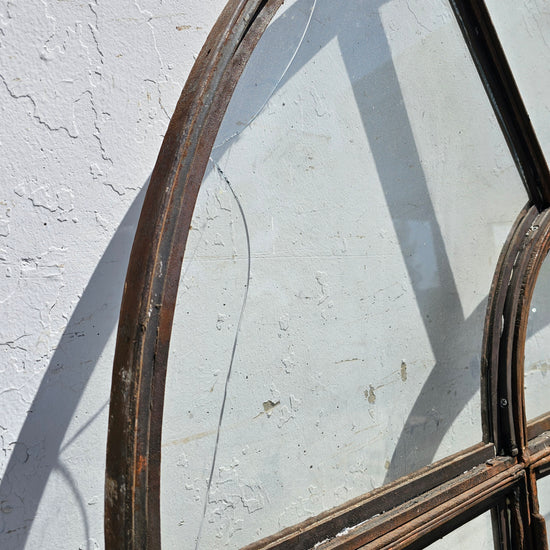 Iron Arched Window w/8 Panes - – Antiquities Warehouse