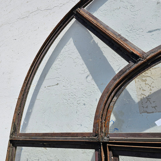 Iron Arched Window w/8 Panes - – Antiquities Warehouse