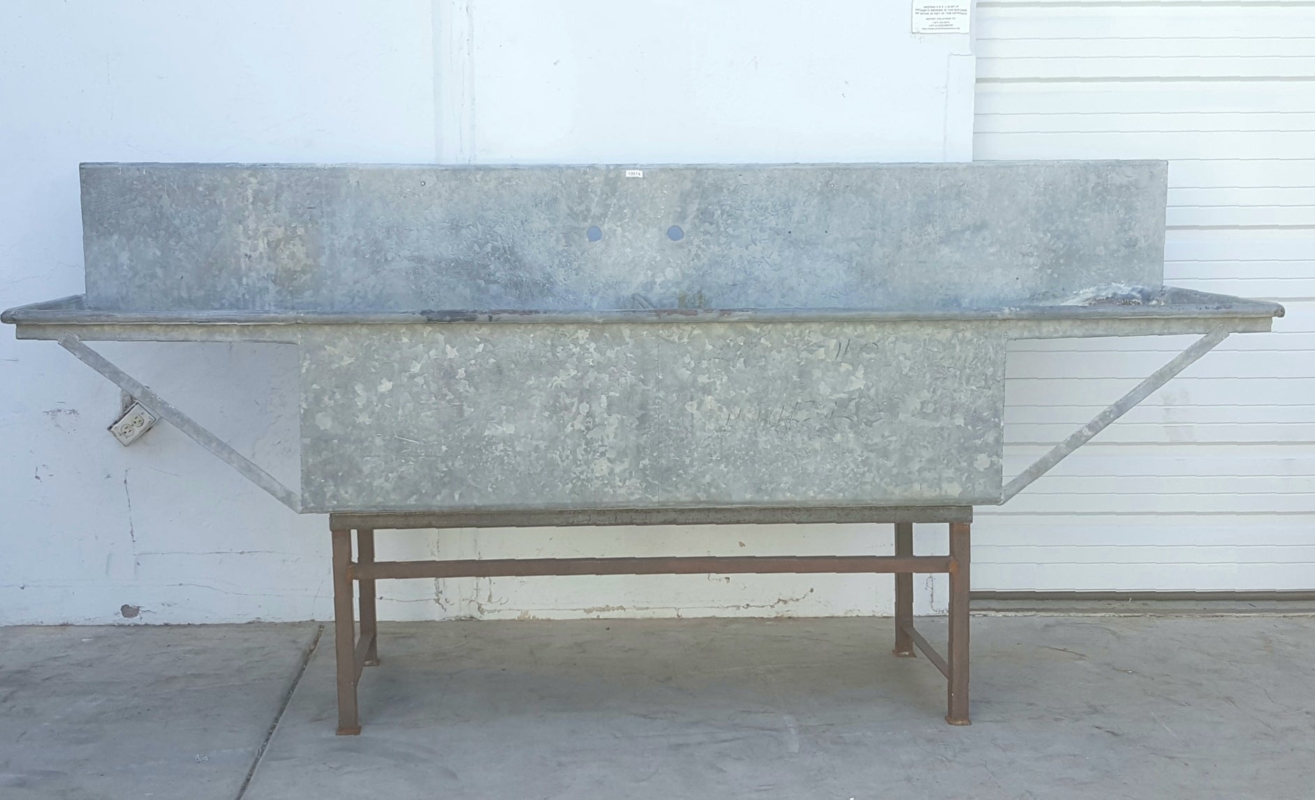 Antique Galvanized Sink Lot Antique Ideal Galvanized Metal Double