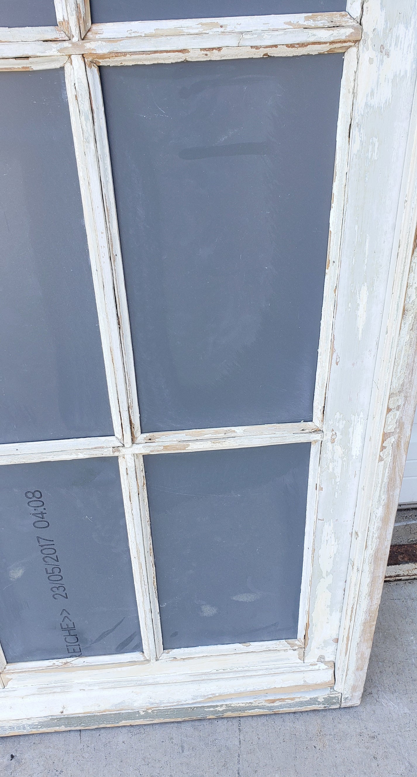 Pair of 8 Pane Mirrored French Windows with Transom (Rectangular) – Antiquities Warehouse