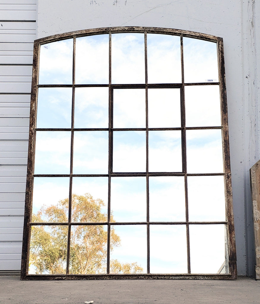 25 Pane Arched Iron Mirror – Antiquities Warehouse