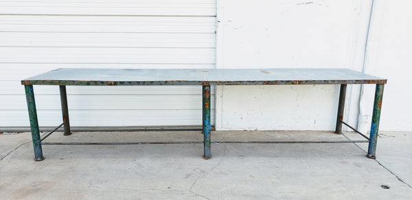 Industrial Iron Work Table – Antiquities Warehouse