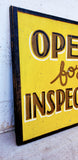 Open for Inspection Sign – Antiquities Warehouse