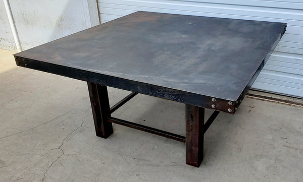 Square Iron Dining Table – Antiquities Warehouse