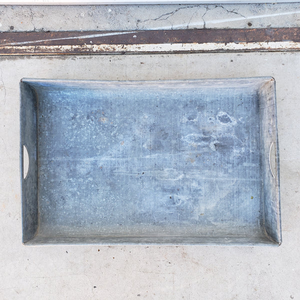Deep Galvanized Metal Tray – Antiquities Warehouse
