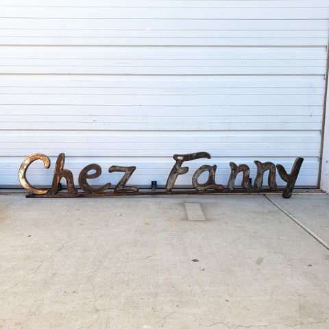 Chez Fanny Silhouette Metal Sign – Antiquities Warehouse