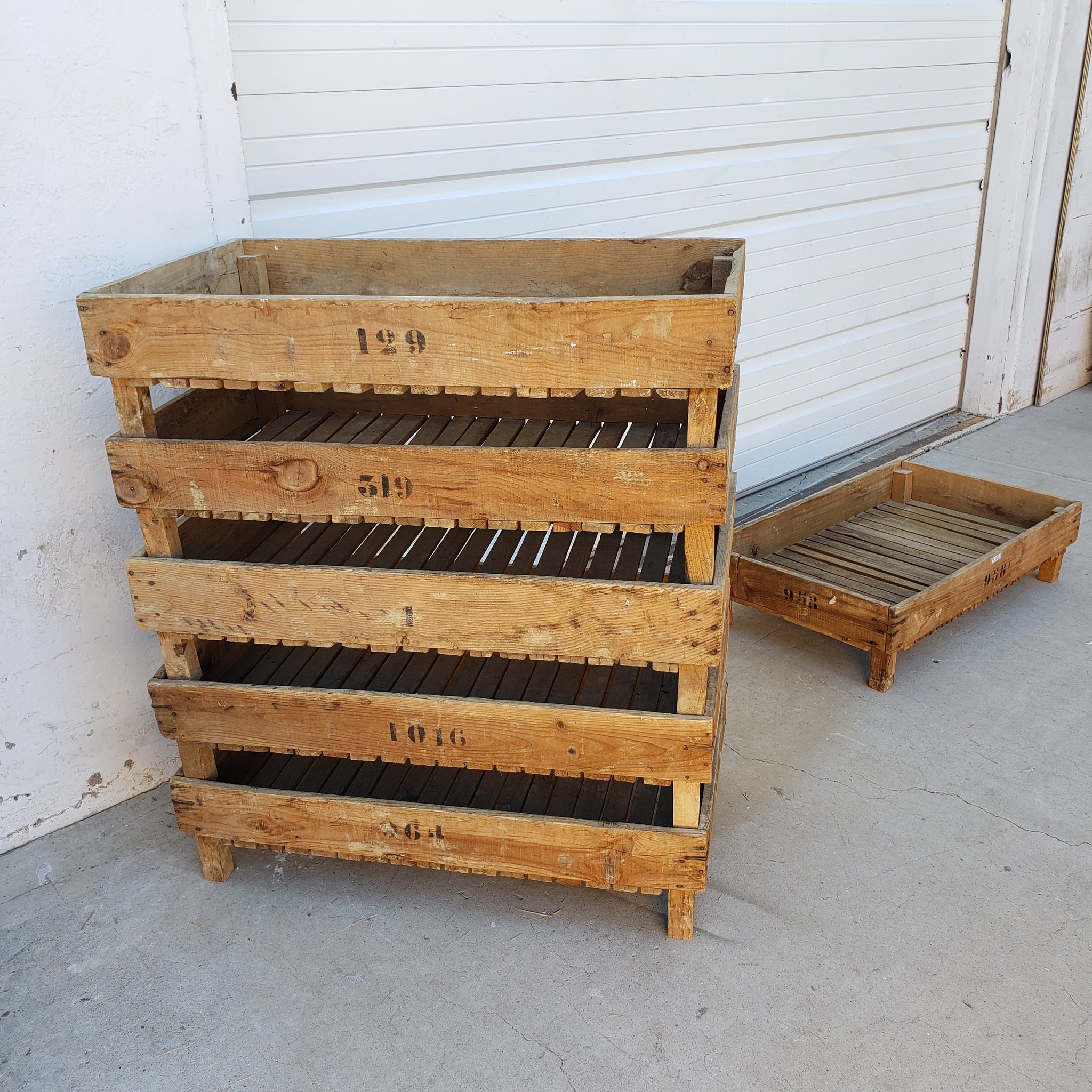 Stackable Wooden Produce Crate – Antiquities Warehouse