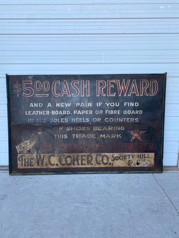 Cash Reward Sign – Antiquities Warehouse