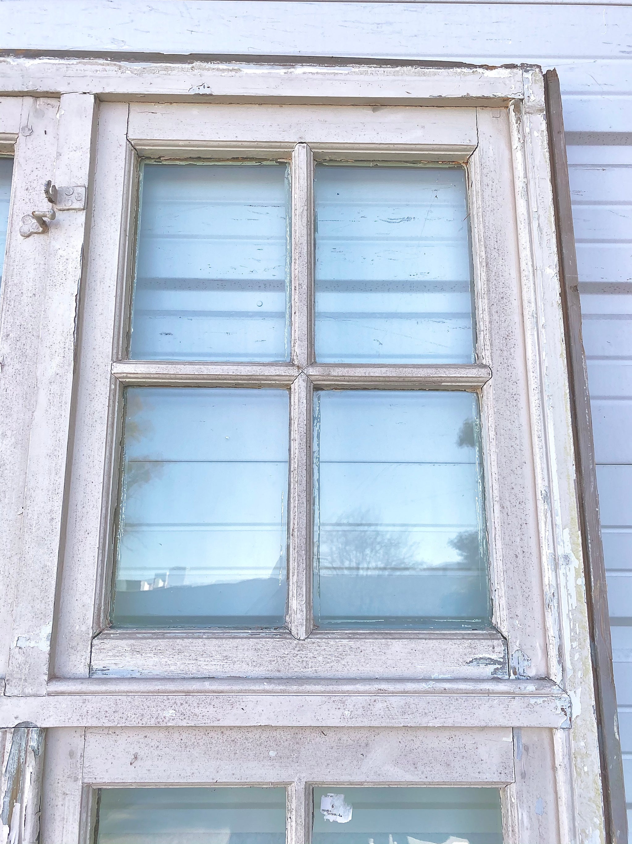Rectangle 42 Pane White Wood Window – Antiquities Warehouse