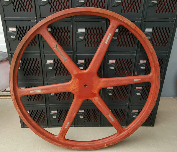 Decorative Industrial Red Wheel – Antiquities Warehouse
