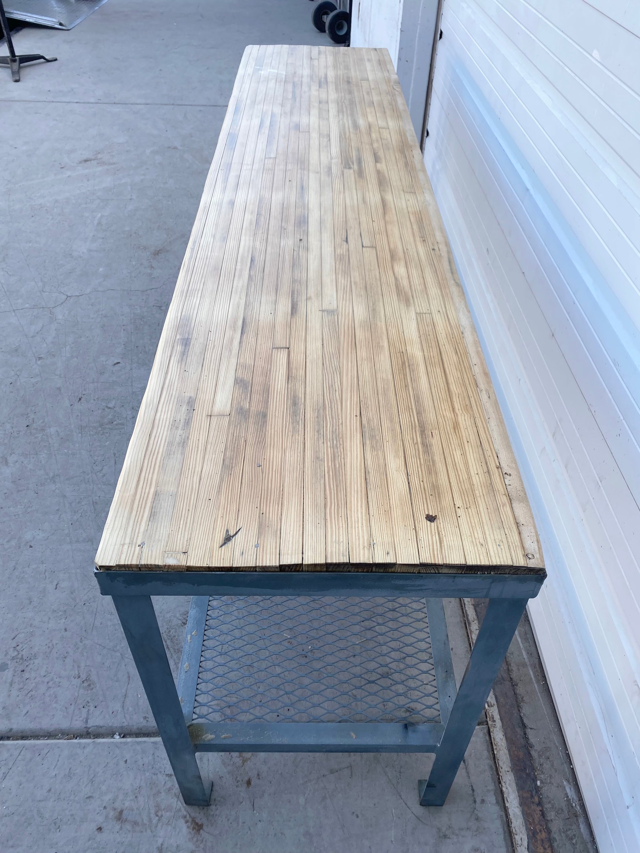 8 Ft Console Table with Bowling Lane Top – Antiquities Warehouse