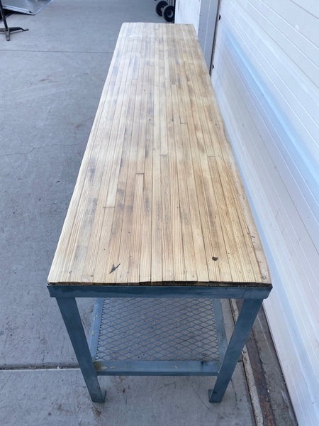 8 Ft Console Table with Bowling Lane Top – Antiquities Warehouse