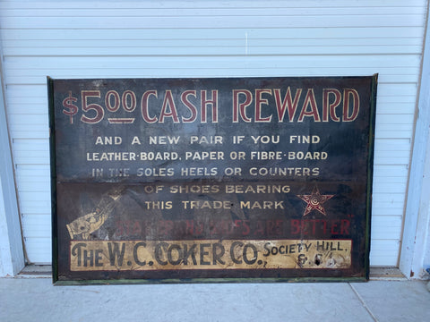 Cash Reward Sign – Antiquities Warehouse