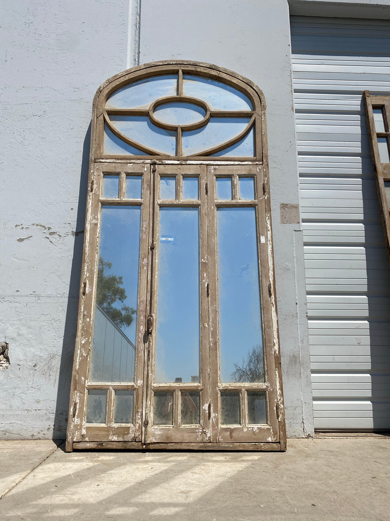 Set of 3-Panel Multi-Pane Windows with Arched Transom – Antiquities ...